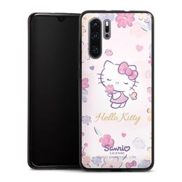 DeinDesign Huawei P30 Pro Handy Silikon H&uuml;lle Case schwarz Handyh&uuml;lle Water Colour Hello Kitty Merchandise