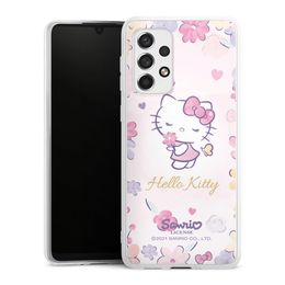 DeinDesign Galaxy A33 5G Handy Silikon H&uuml;lle Case transparent Handyh&uuml;lle Merchandise Hello Kitty Water Colour Silikon Case