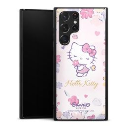 DeinDesign Galaxy S22 Ultra Handy Silikon H&uuml;lle Case schwarz Handyh&uuml;lle Water Colour Hello Kitty Merchandise