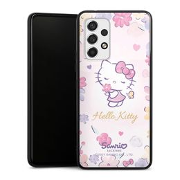DeinDesign Galaxy A53 5G Handy Silikon H&uuml;lle Case schwarz Handyh&uuml;lle Merchandise Hello Kitty Water Colour