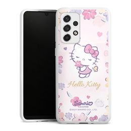 DeinDesign Galaxy A33 5G Handy Silikon H&uuml;lle Case wei&szlig; Handyh&uuml;lle Merchandise Hello Kitty Water Colour Silikon Case