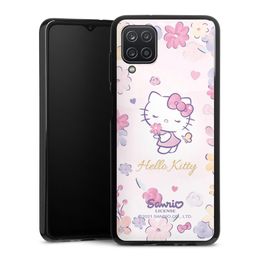 DeinDesign Galaxy A12 Handy Silikon H&uuml;lle Case schwarz Handyh&uuml;lle Merchandise Hello Kitty Water Colour