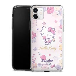 DeinDesign iPhone 11 Handy Slim Case Silikon Handyh&uuml;lle transparent H&uuml;lle extra d&uuml;nn Hello Kitty Merchandise Water Colour Silikon Slim Case