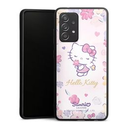 DeinDesign Galaxy A52s 5G Handy Premium Silikon H&uuml;lle Handyh&uuml;lle schwarz Case Water Colour Hello Kitty Merchandise Silikon Premium Case