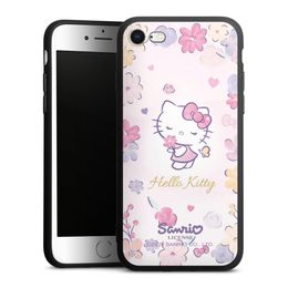DeinDesign iPhone SE (2022) Handy Premium Silikon H&uuml;lle Handyh&uuml;lle schwarz Case Water Colour Hello Kitty Merchandise Silikon Premium Case