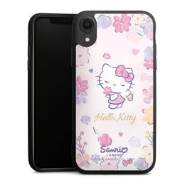 DeinDesign iPhone Xr Handy Premium Silikon H&uuml;lle Handyh&uuml;lle schwarz Case Water Colour Hello Kitty Merchandise Silikon Premium Case