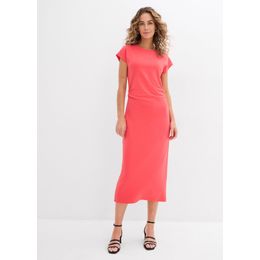 bonprix Midikleid aus softem Viskose-Mix, pink, Viskose