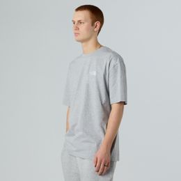 Oversize-Shirt The North Face "Simple Dome T-Shirt in Oversize für Herren", Herren, Gr. L, grau (tnf light grau heather), Obermaterial: 90% Baumwolle, 10% Polyester, normal, Rundhals, Shirts