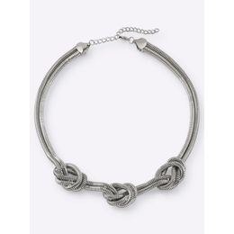 Collier Heine, Damen, Gr. Metall, silber (silberfarben), Halsketten Collier