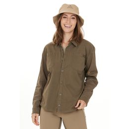 Fleeceshirt WHISTLER "Fallon", Damen, Gr. 36, gr&uuml;n (khaki), 97% Baumwolle, 3% Elasthan, unifarben, normal, ohne Ausschnitt, Shirts, in zeitlosem Design