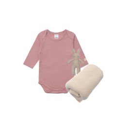 Erstausstattungspaket Liliput "Strickhase Lou", M&auml;dchen, Gr. 74/80, braun (braun, rosa), 100% Baumwolle, KOB Set-Artikel Erstausstattungspaket, mit Body, Strickhase Lou und Decke