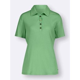 Poloshirt Casual Looks "Poloshirt", Damen, Gr. 50, gr&uuml;n (apfel), 95% Viskose, 5% Elasthan, unifarben, Shirts