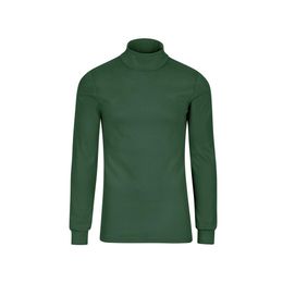 Rollkragenshirt TRIGEMA "TRIGEMA Langarm Ski- und Sport-Rollkragenpullover", Damen, Gr. M, efeu, 100% Baumwolle (Bio-Baumwolle kbA), Basic, Shirts