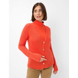 Brax Damen Cardigan "Style Strickjacke"orange, Gr. 38, Strick, 44% Polyamid, 28% Alpaka, 28% Wolle, Strickjacken