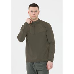 Endurance Herren Langarmshirt "LEDGER"dunkelgr&uuml;n, Gr. L, unifarben, 92% Polyester, 8% Elasthan, Shirts, mit sportlichen Funktionen