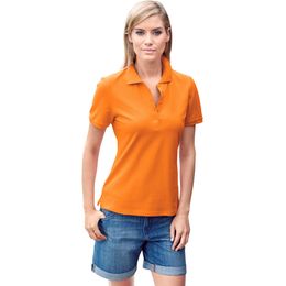 Poloshirt Heine "Poloshirt", Damen, Gr. 38, orange, 95% Baumwolle, 5% Elasthan, unifarben, Shirts
