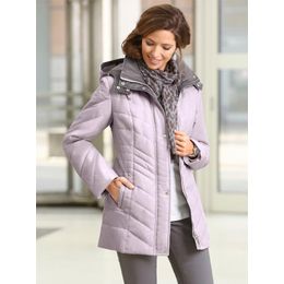 Steppjacke Classic Basics, Damen, Gr. 38, rosa (ros&eacute;, grau), 100% Polyester, gemustert, mehrfarbig, figurumspielend, Jacken Steppjacke