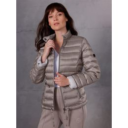 Daunenjacke CREATION L PREMIUM, Damen, Gr. 48, grau (taupe, hellgrau), 55% Polyester, 45% Polyamid, Wattierung:90% Daunen, 10% Federn, unifarben, Jacken Daunenjacke
