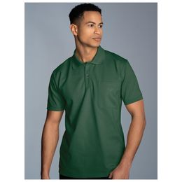 Poloshirt TRIGEMA "TRIGEMA Polohemd mit Brusttasche", Herren, Gr. 5XL, grün (efeu), 100% Baumwolle, Basic, Shirts