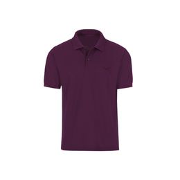 Poloshirt TRIGEMA "TRIGEMA Poloshirt DELUXE Piqué", Herren, Gr. L, lila (aubergine), 100% Baumwolle, Basic, Shirts