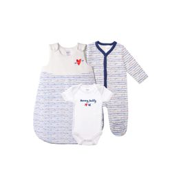 Erstausstattungspaket Liliput "Mummy+Daddy=Me", M&auml;dchen, Gr. 62/68, blau (blau, wei&szlig;), 100% Baumwolle, KOB Set-Artikel Erstausstattungspaket, mit niedlichem Herzchen-Print