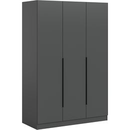 Kleiderschrank Home Affaire "Skarde Schlafzimmerschrank, Garderobe, Schrank, Bestseller", anthrazit, B:120cm H:180cm T:52cm, Spanplatte, Schränke, Breite: 120 cm, anthrazit, Kleiderstange 4 Böden, Topseller