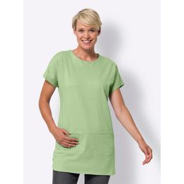 Longshirt Classic Basics "Longshirt", Damen, Gr. 40, gr&uuml;n (reseda), 100% Baumwolle, unifarben, Rundhals, Shirts Longshirt