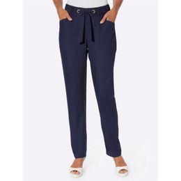 Webhose Classic Basics, Damen, Gr. 21, Kurzgr&ouml;&szlig;en, blau (marine), 100% Viskose, unifarben, lang, Hosen