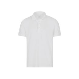 Poloshirt TRIGEMA "TRIGEMA Klassisches Poloshirt COOLMAX", Damen, Gr. XXL, wei&szlig;, Trikot, 100% Polyester (recycelt), lang, ohne Ausschnitt, Shirts