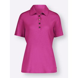 Poloshirt Casual Looks "Poloshirt", Damen, Gr. 46, pink (magenta), 95% Viskose, 5% Elasthan, unifarben, Shirts