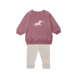 Sweatanzug Liliput "Einhorn", M&auml;dchen, Gr. 74/80, rosa (rosa, grau), 80% Baumwolle, 20% Polyester, bedruckt, Sportanz&uuml;ge, bestehend aus Leggings und Sweatshirt