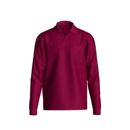 Poloshirt TRIGEMA "TRIGEMA Poloshirt mit Brusttasche", Damen, Gr. M, rot (sangria), 100% Baumwolle, Basic, Shirts