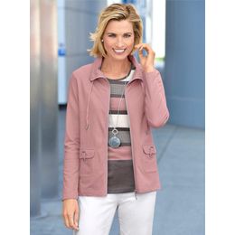 Shirtjacke Casual Looks "Shirtjacke", Damen, Gr. 44, lila (hortensie), 100% Baumwolle, unifarben, Shirts Shirtjacke