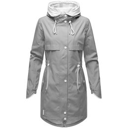 Kurzmantel Navahoo "Xankaa", Damen, Gr. S (36), grau, Obermaterial: 100% Polyester; Futter: 100% Polyester, figurumspielend ca. Mitte Oberschenkel, hoch geschlossener Ausschnitt, verstellbar normaler Saum mit Windstopper, M&auml;ntel Kurzmantel, Modischer Damen &Uuml;bergangsparka