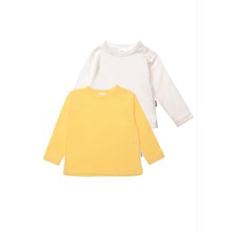 Langarmshirt Liliput, M&auml;dchen, Gr. 50/56, gelb (wei&szlig;, gelb), 100% Baumwolle, unifarben, Rundhals, Shirts Langarmshirt, in niedlichem Design
