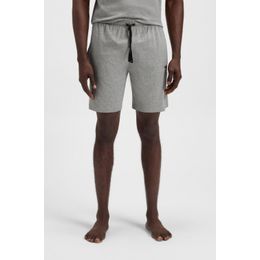 Sweatshorts BOSS "Mix&Match Short CW", Herren, Gr. L (52), N-Gr, grau (medium_grau_033), Sweatware, Obermaterial: 95% Baumwolle, 5% Elasthan, unifarben, Basic ca. Mitte Oberschenkel, Hosen, mit BOSS Logo