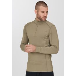 Langarmshirt Endurance "Lead", Herren, Gr. S, braun, 95% Viskose, 5% Elasthan, unifarben, normal, hoch geschlossener Ausschnitt, Shirts, mit flachen Nähten