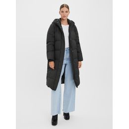 Véro Moda Steppmantel VERO MODA "VMERICAHOLLY LONG DOWN JACKET", Damen, Gr. S, peat, Web, Obermaterial: 100% Polyester, unifarben, knieumspielend, Rippbündchen, Mäntel