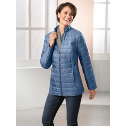 Steppjacke Classic Basics, Damen, Gr. 38, blau (jeansblau), 100% Polyester, unifarben, figurumspielend, Jacken