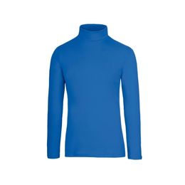 Rollkragenshirt TRIGEMA "TRIGEMA Rollkragenshirt", Damen, Gr. L, blau (electric, blau), 95% Baumwolle, 5% Elasthan, Basic, Shirts