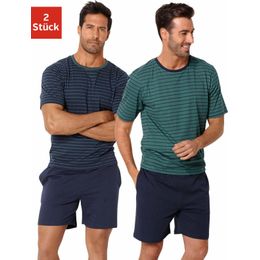Le Jogger Herren Pyjama petrol, marine Größe 44/46