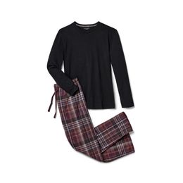 Tchibo - Pyjama - Herren - Gr. L - schwarz/kariert