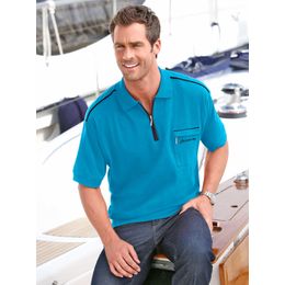 Poloshirt Catamaran "Kurzarm-Poloshirt", Herren, Gr. 56/58, blau (t&uuml;rkis), 100% Baumwolle, unifarben, ohne Ausschnitt, Shirts Poloshirt