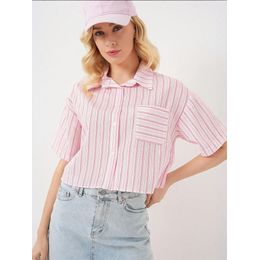 Bigdart Bluse Damen Gr&ouml;&szlig;e S pink / wei&szlig;