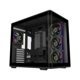 Cooler Master Elite 600 ARGB , Tower-Geh&auml;use schwarz, Tempered Glass x 2