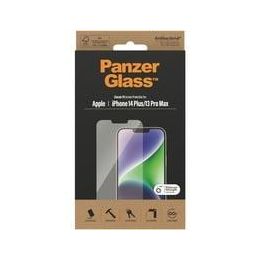 PanzerGlass Classic Fit Bildschirmschutz, Schutzfolie transparent, iPhone 14 Plus, 13 Pro Max