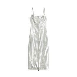 Bershka Kleid Damen Gr&ouml;&szlig;e 34 silber Winterkleid