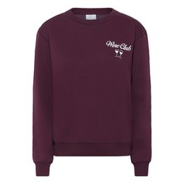 Kaffe Sweatshirt 'Chateau' Damen Gr&ouml;&szlig;e XXL brombeer / wei&szlig;