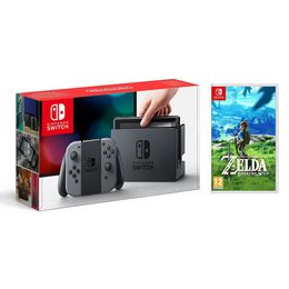 Nintendo Switch 32GB - Grau + Zelda Breath Of The Wild