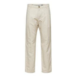 Selected Pleat-Front Pants 'Jones' male Beige size 33